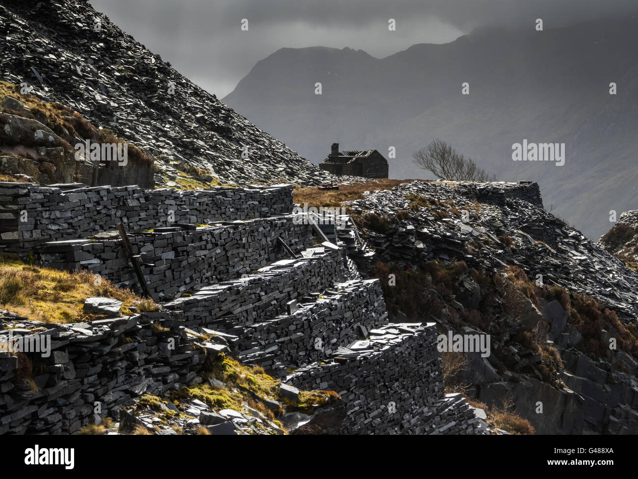 Llanberis abandoned slate quarries hi-res stock photography and images ...