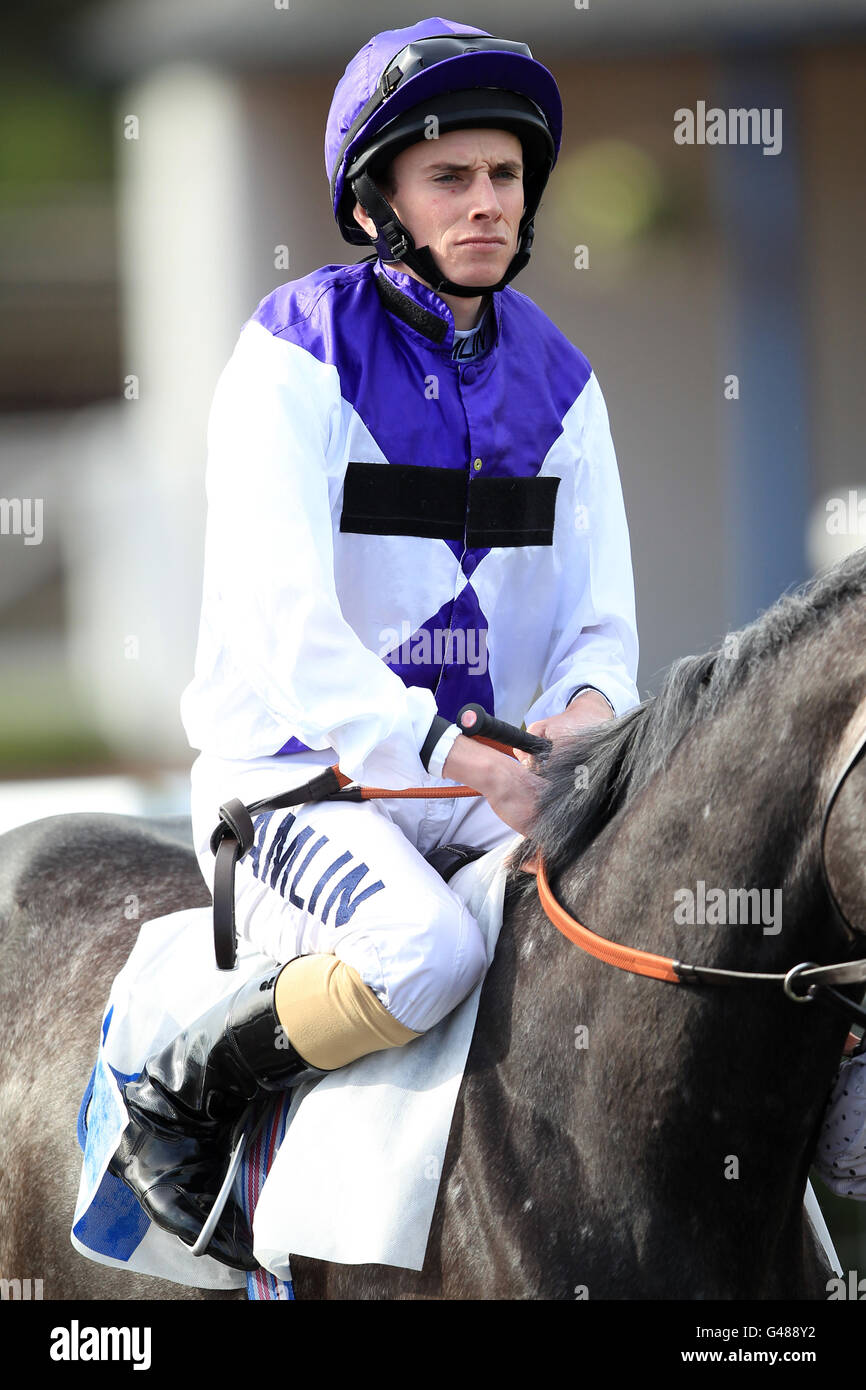 Jockey ryan moore at leicester racecourse hi-res stock photography and ...