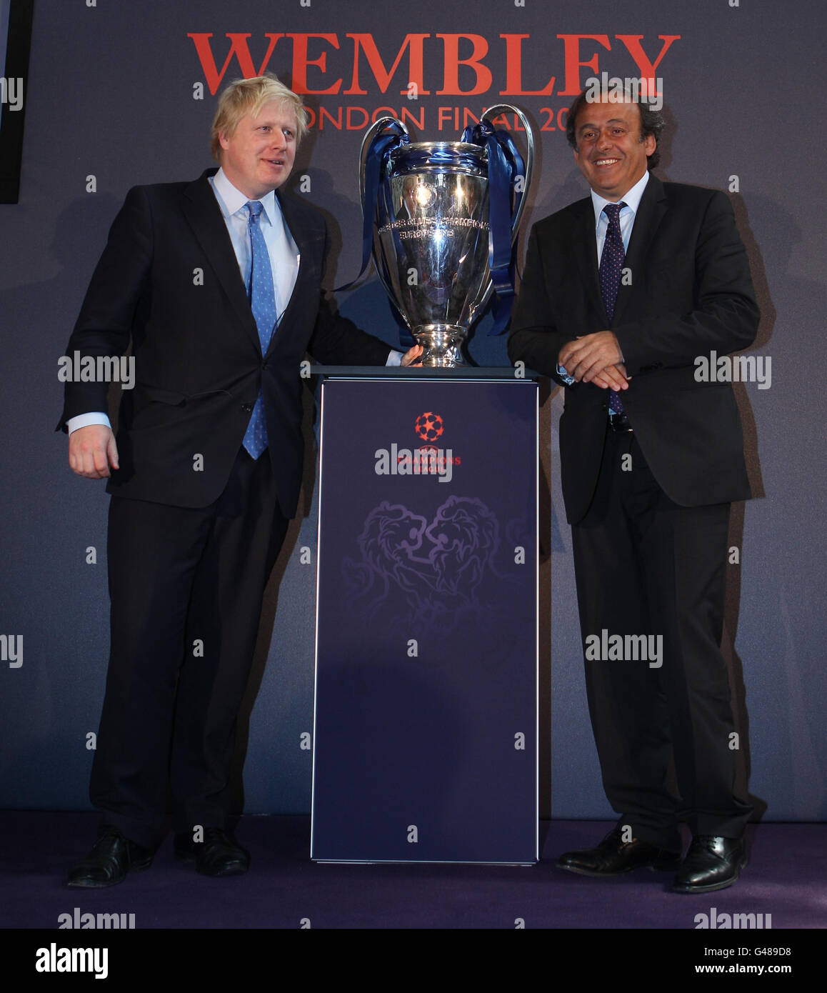 Soccer - UEFA Champions League Trophy Handover - Guildhall Stock Photo ...