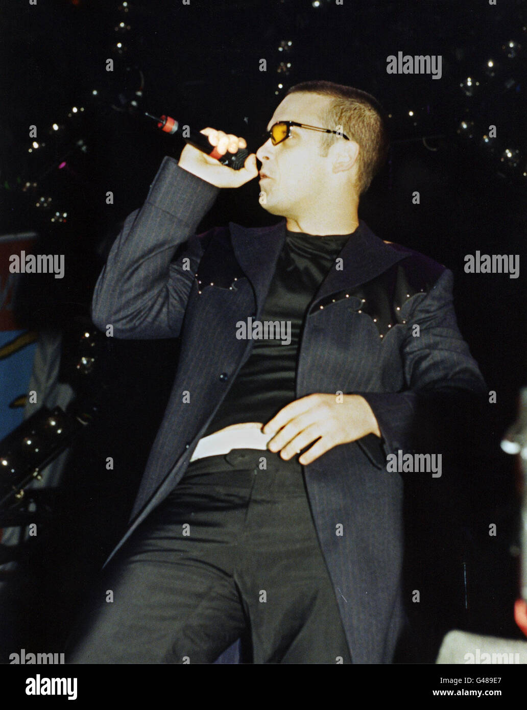 Singer Robbie Williams, formerly of Take That, at the 96.4 FM BRMB ...