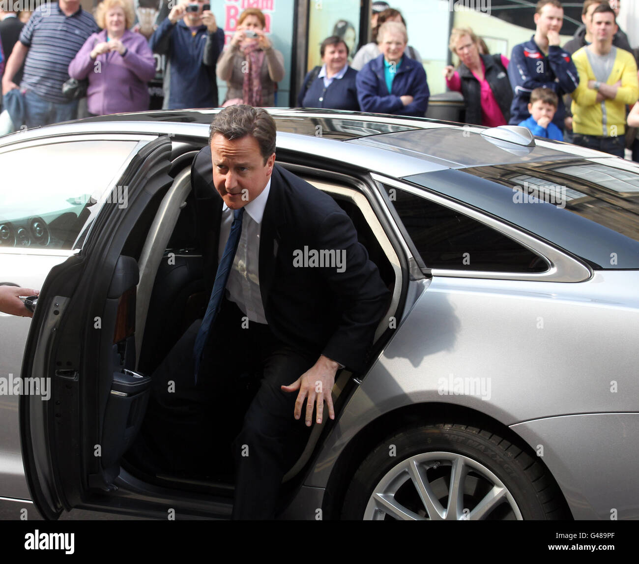 Prime Minister David Cameron arrives to speak to Conservative party ...