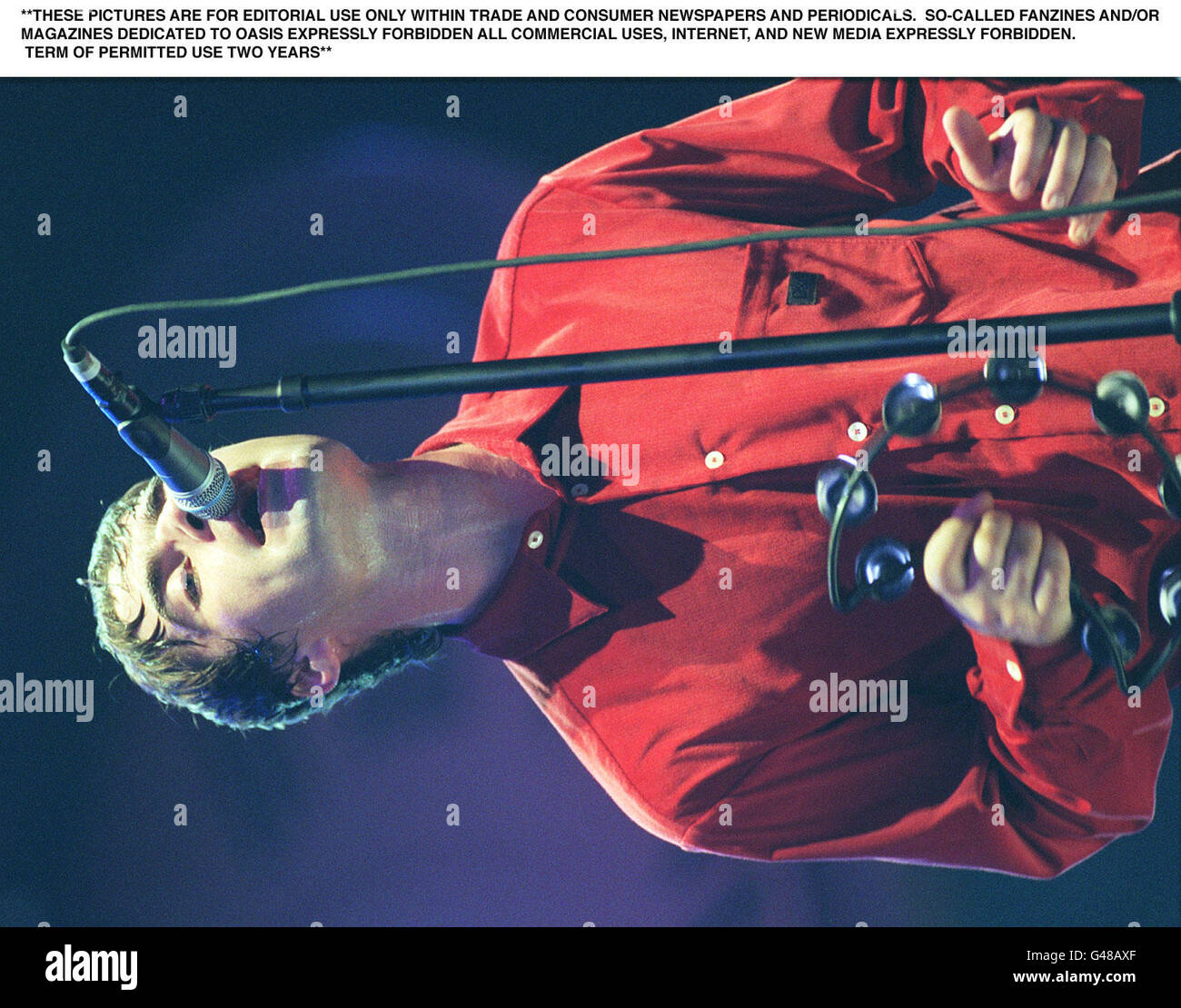 Oasis front man Liam Gallagher performs to the 19,000 crowd at Earl's ...