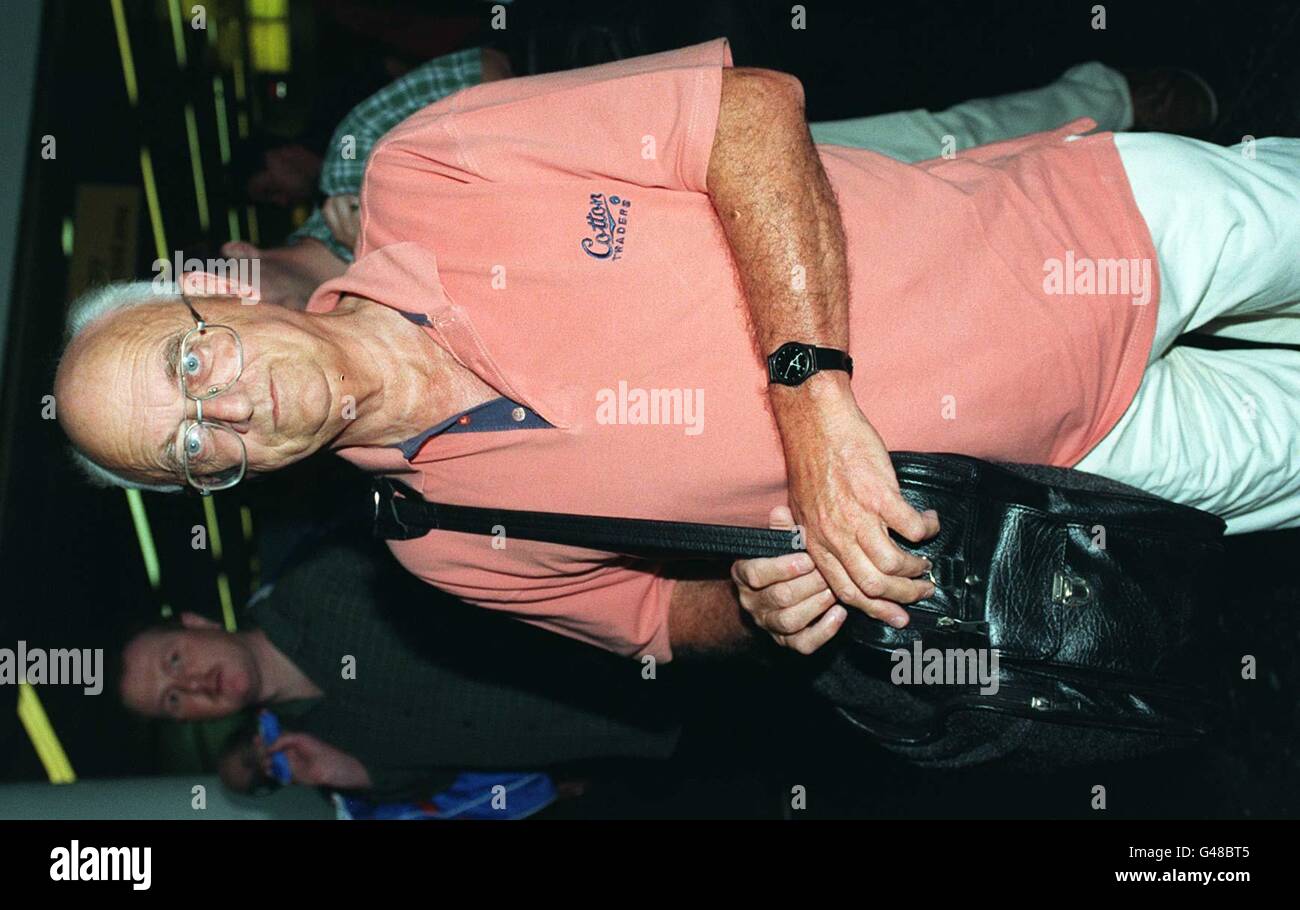 Soccer fan, Bryan Harris, 63, arrives back at Gatwick Airport today ...