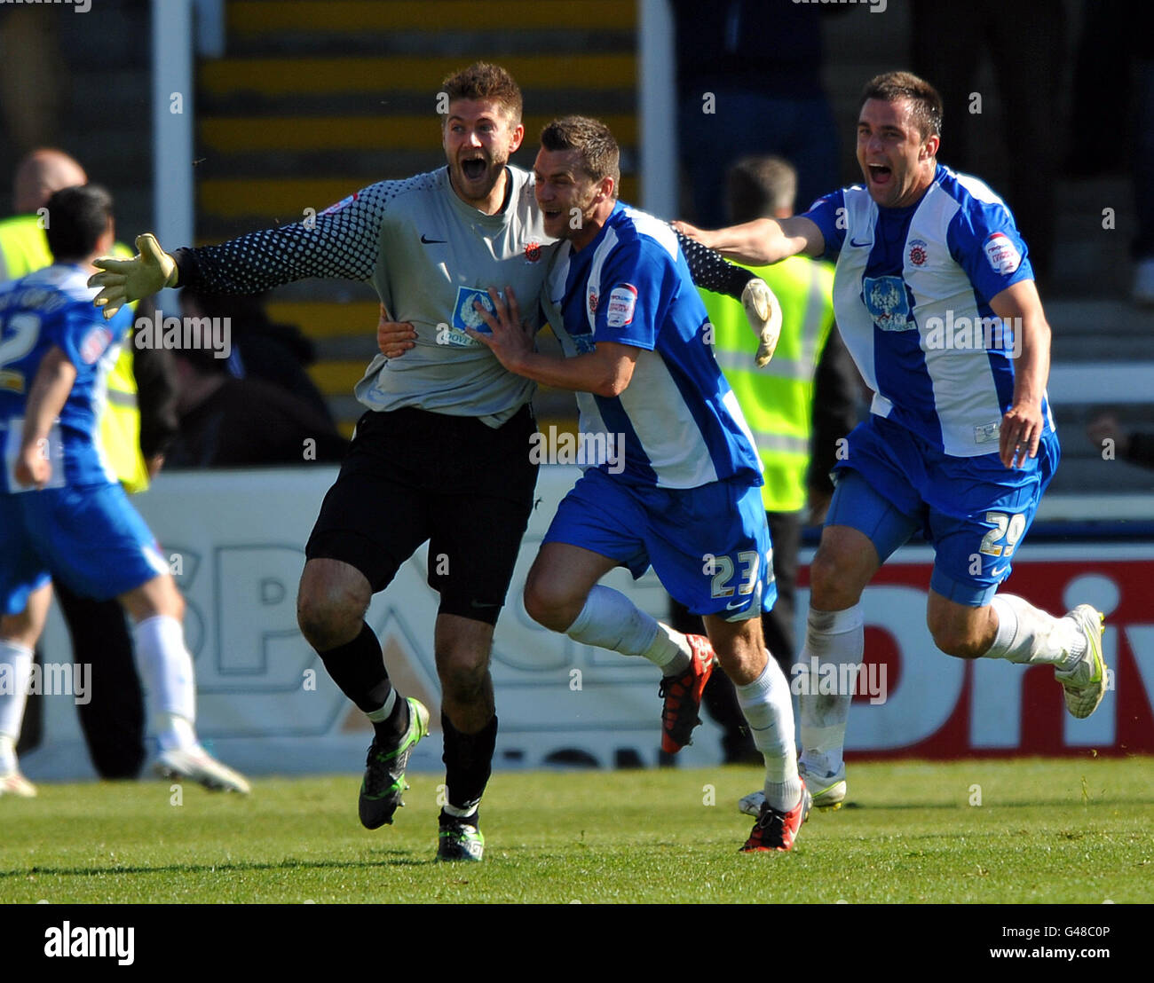 Hartlepool united goalkeeper scott flinders hi-res stock photography ...