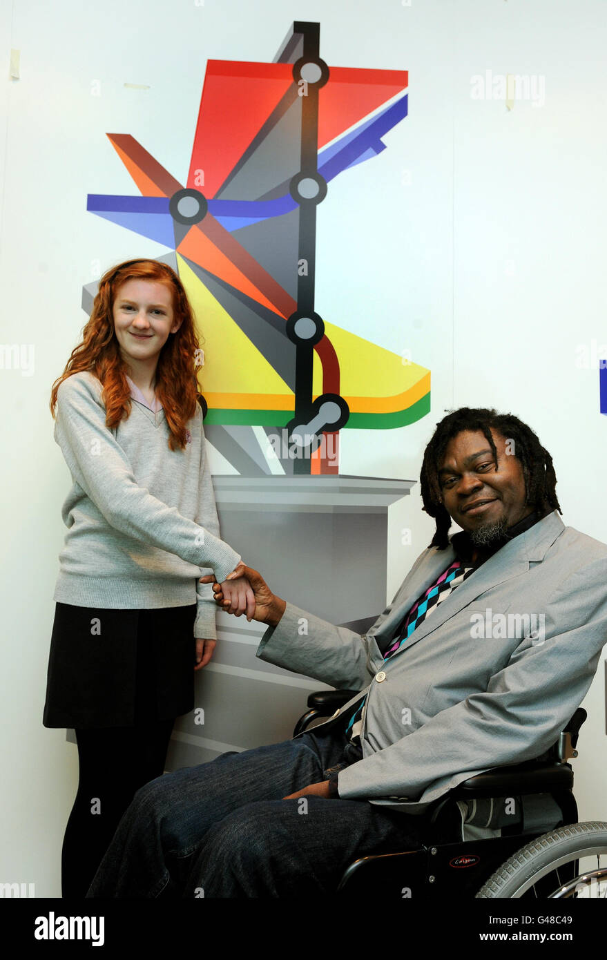 Maia Decamillo-Phillips from Lewisham shakes hands with Fourth Plinth ...