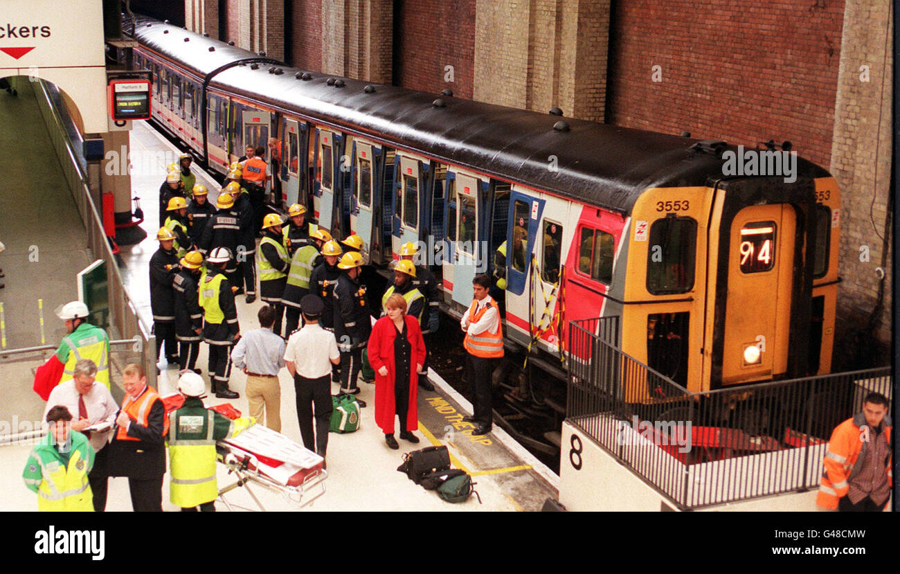 Train crash Victoria 1 Stock Photo - Alamy