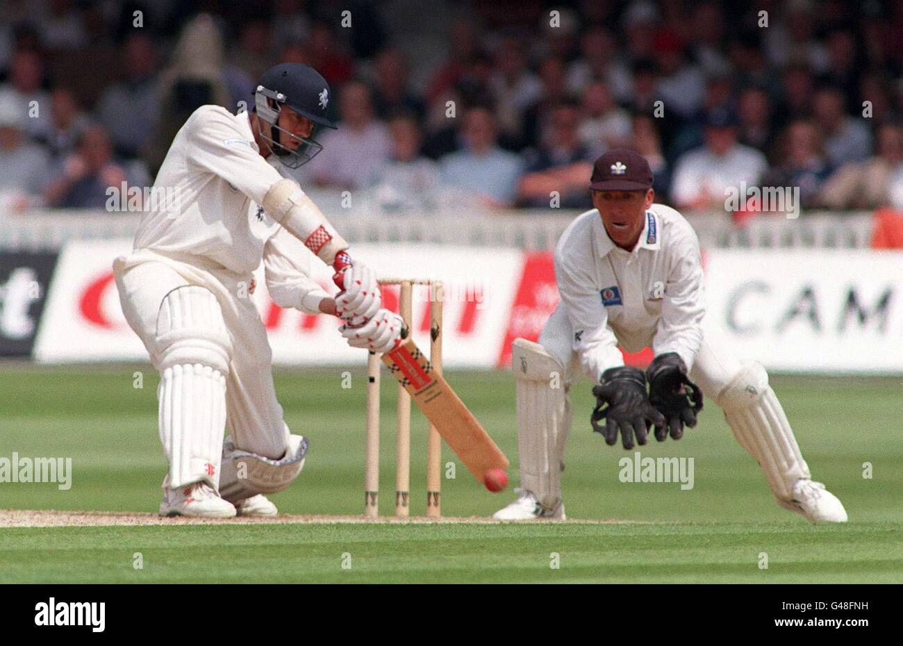 CRICKET Nigel Llong Stock Photo - Alamy