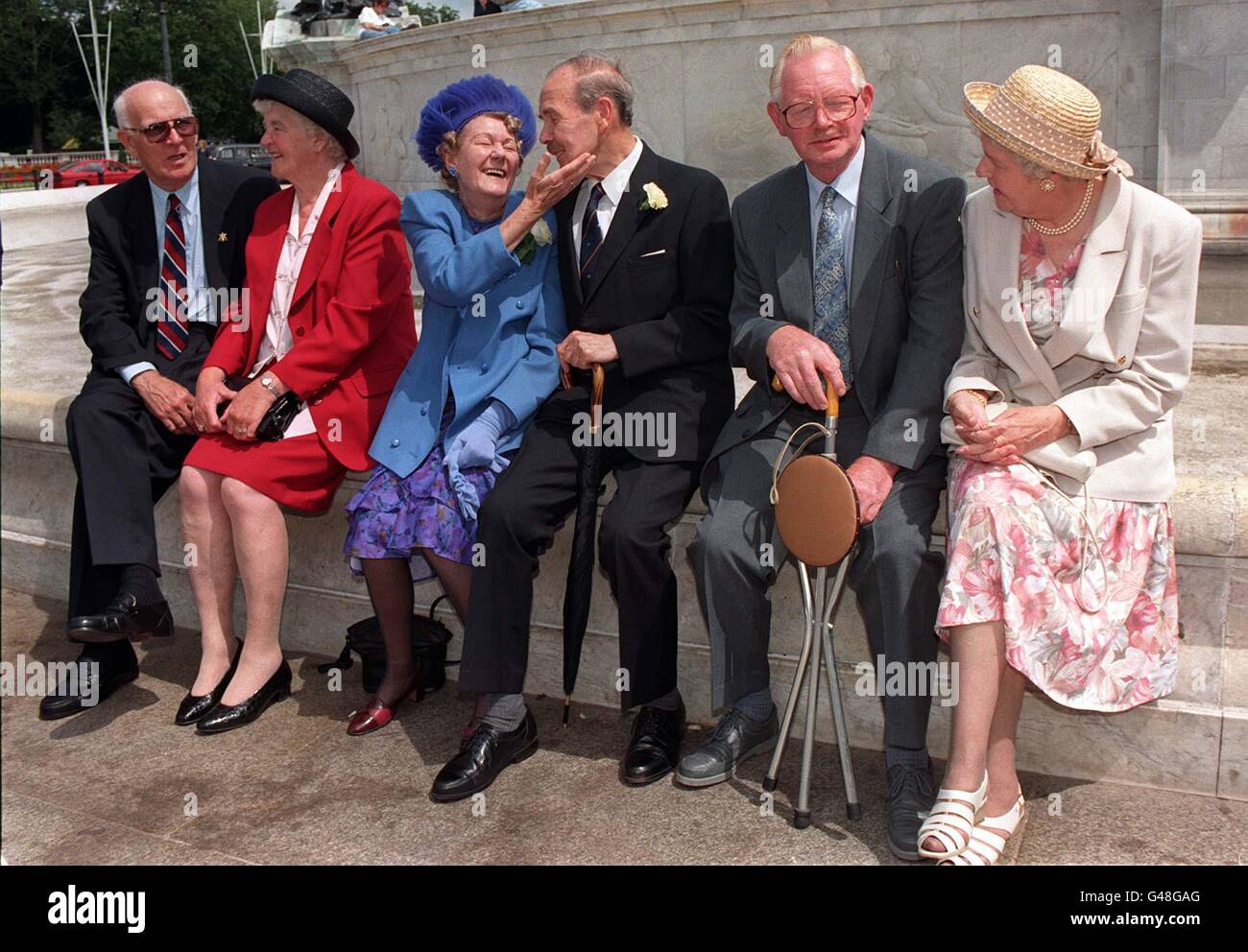 Golden wedding couples l r fred and dorothy beale hi-res stock ...