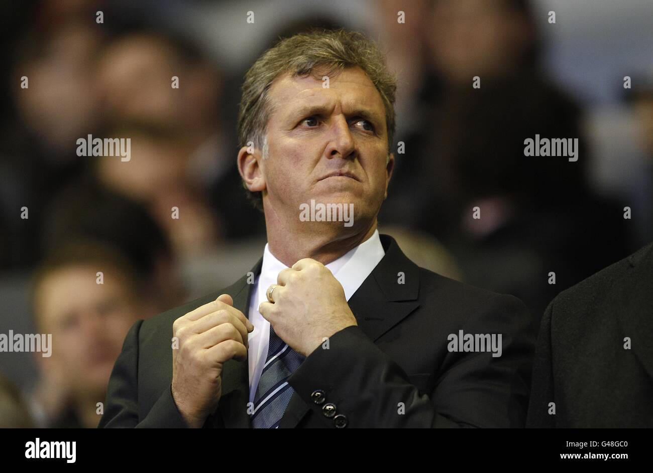 Manchester citys ceo garry cook in stands hi-res stock photography and ...
