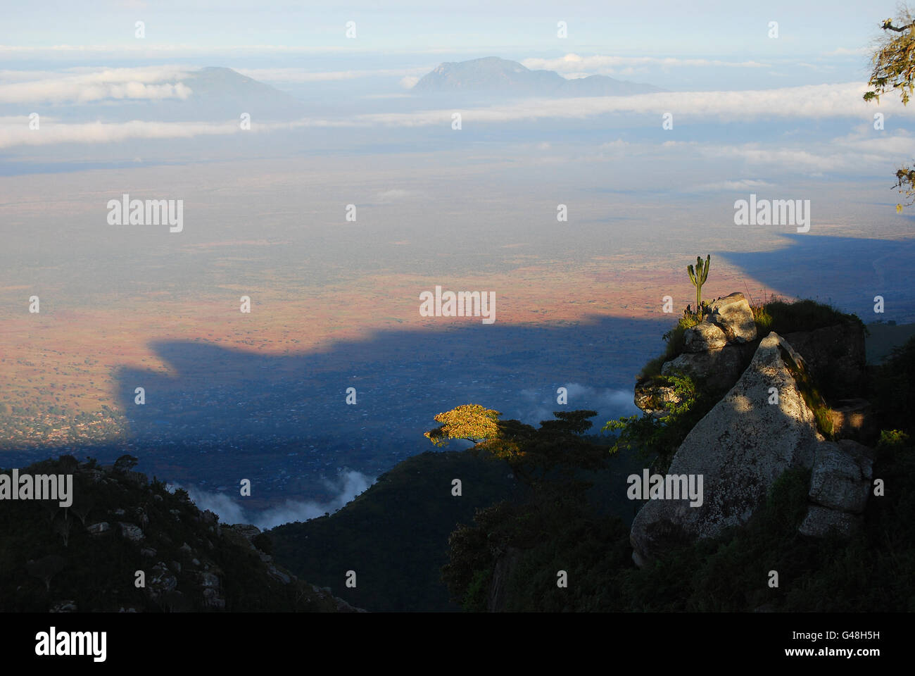View above the Masai Plain from the Pare Mountains Stock Photo - Alamy
