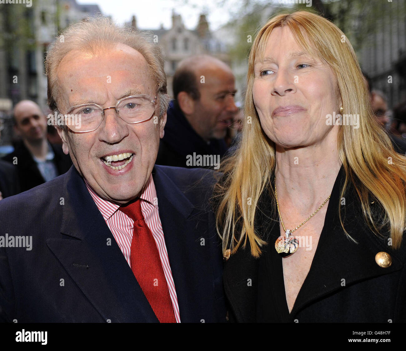 Sir David Frost and wife Lady Carina Fitzalan-Howard arrive at The ...