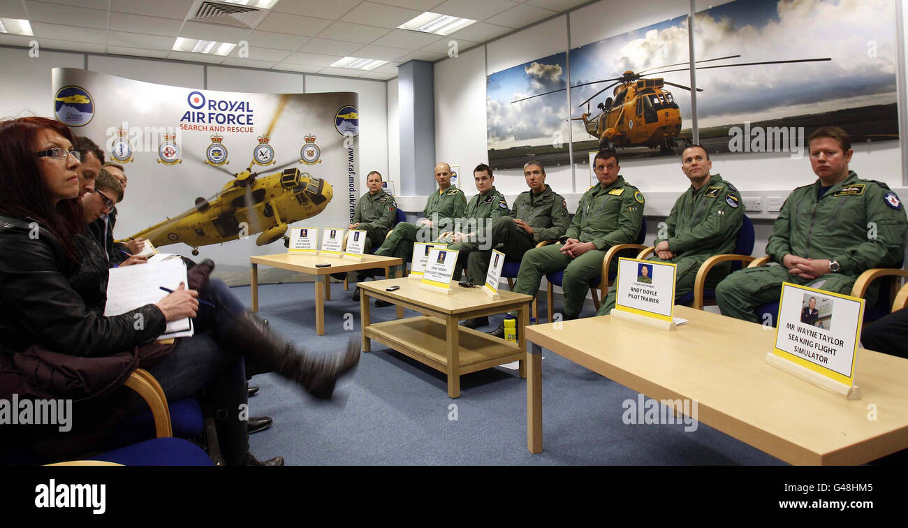 Colleagues of Prince William at the Search and Rescue base at RAF ...