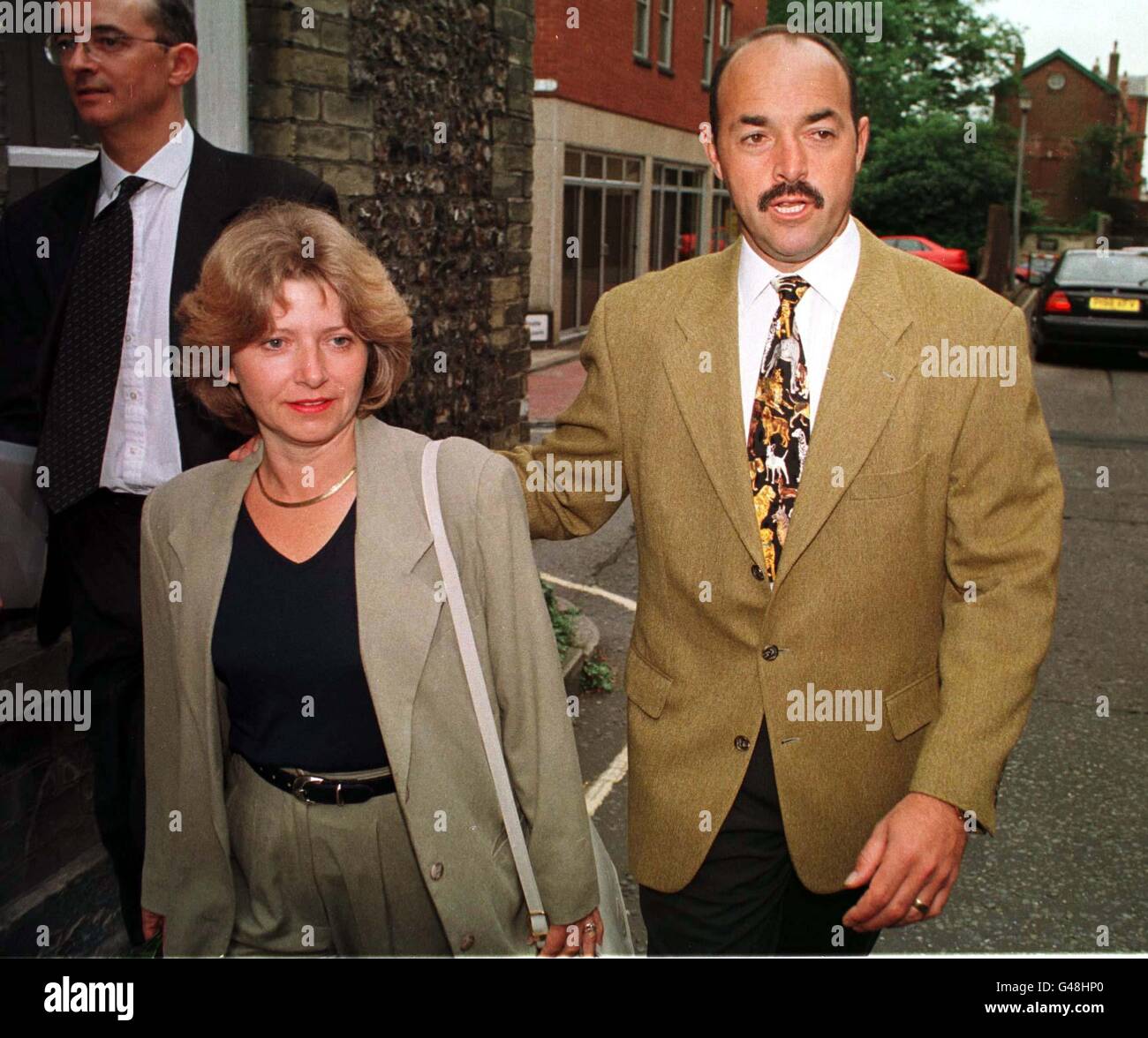 Former liverpool goalkeeper bruce grobbelaar with his wife debbie hi ...