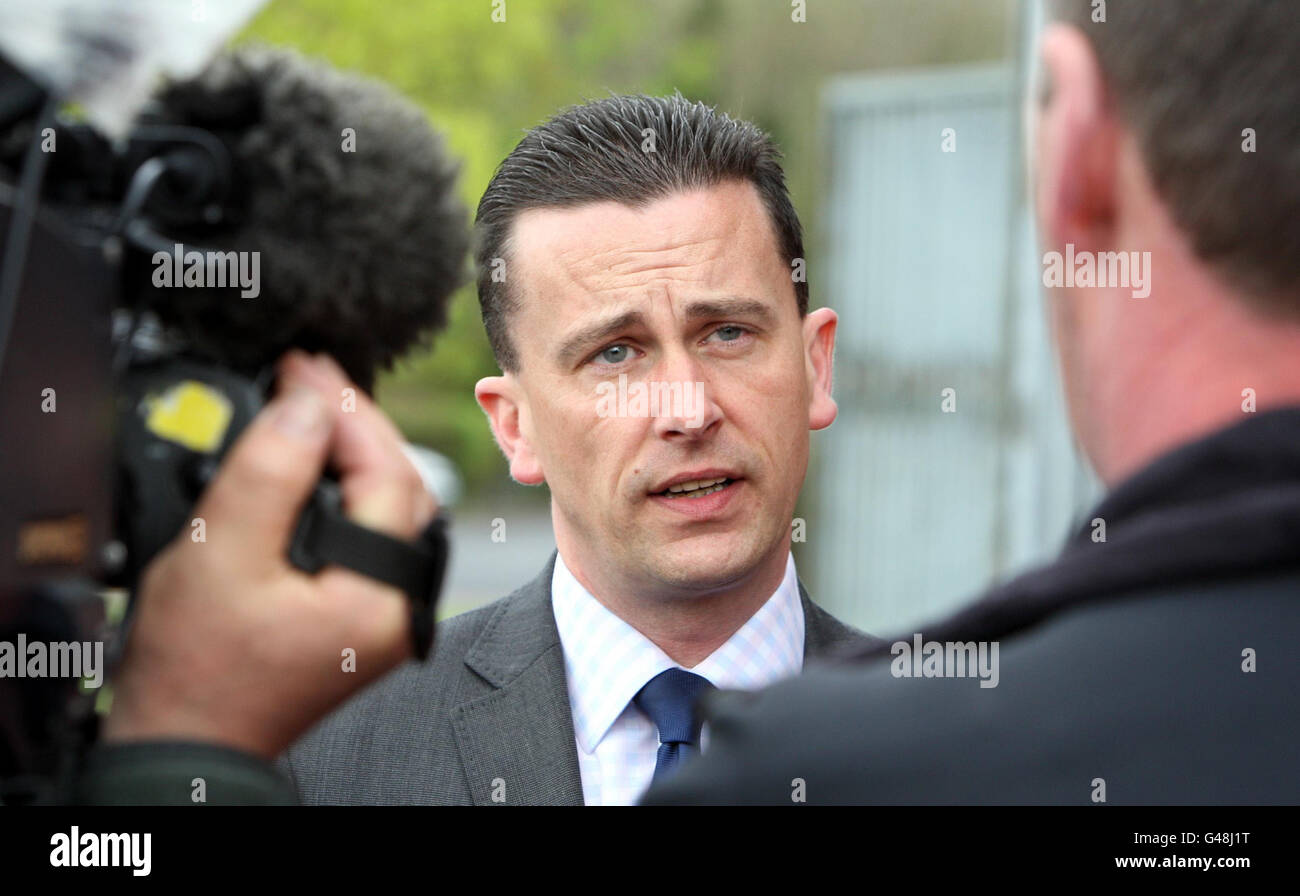 Detective Chief Inspector Ian Harrison speaks to the media outside ...