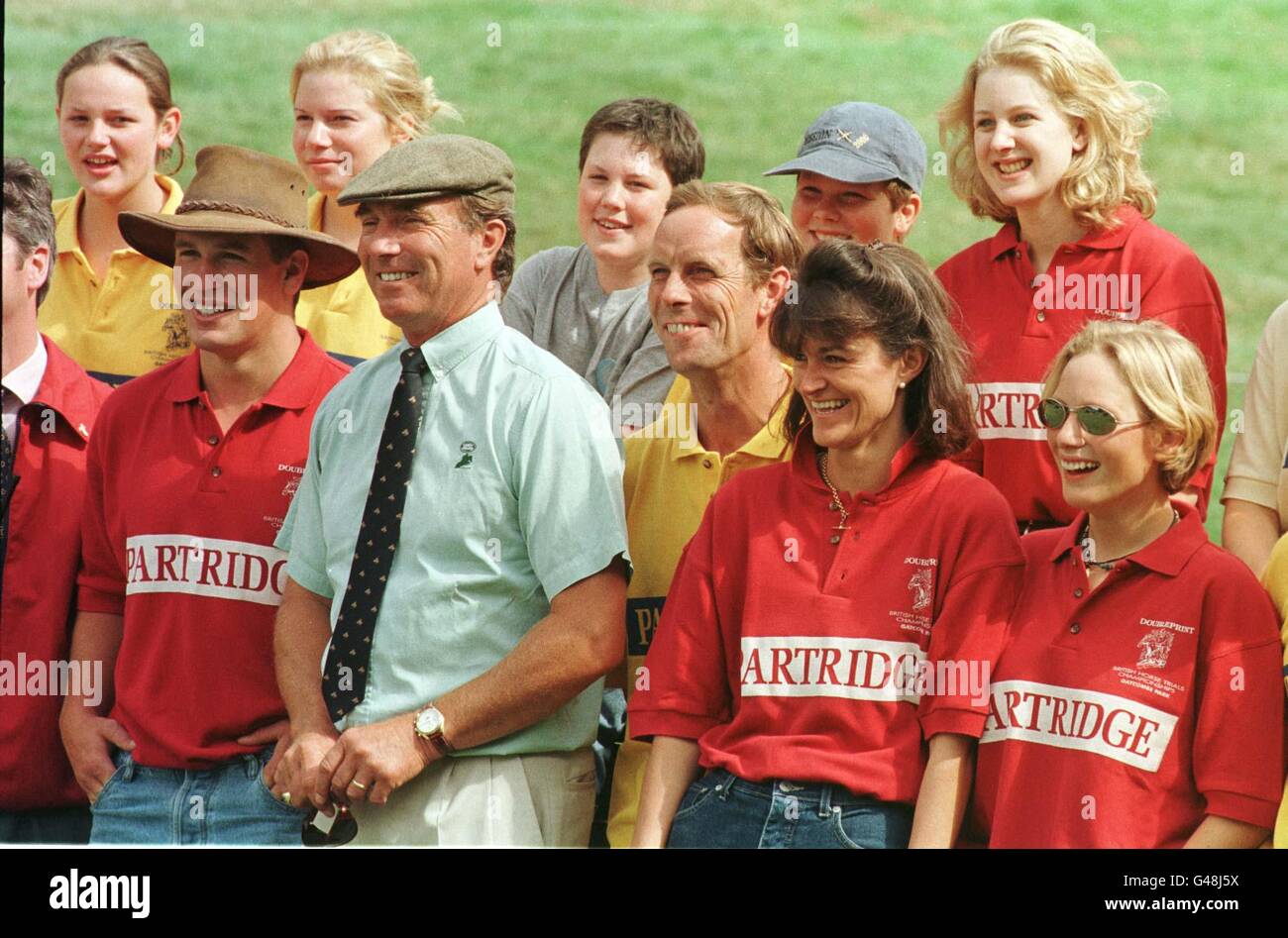 Capt Mark Phillips (left centre wearing cap) his daughter from his ...