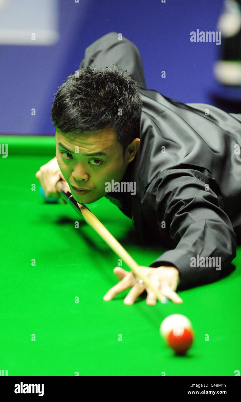 Hong Kong's Marco Fu at the table during his first round match during ...