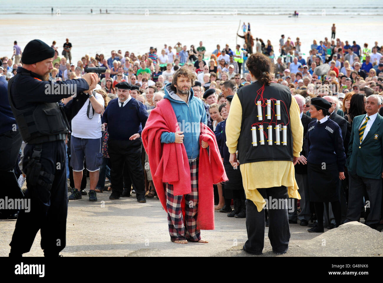 Michael Sheen on Port Talbot beach starring in a one-off play called ...