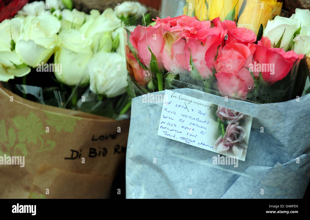 Murder crime scene flowers hi-res stock photography and images - Alamy