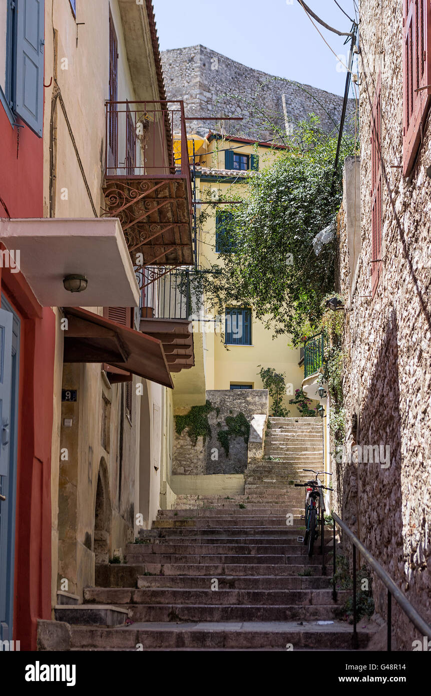 Street in Nafplio, Greece Stock Photo - Alamy