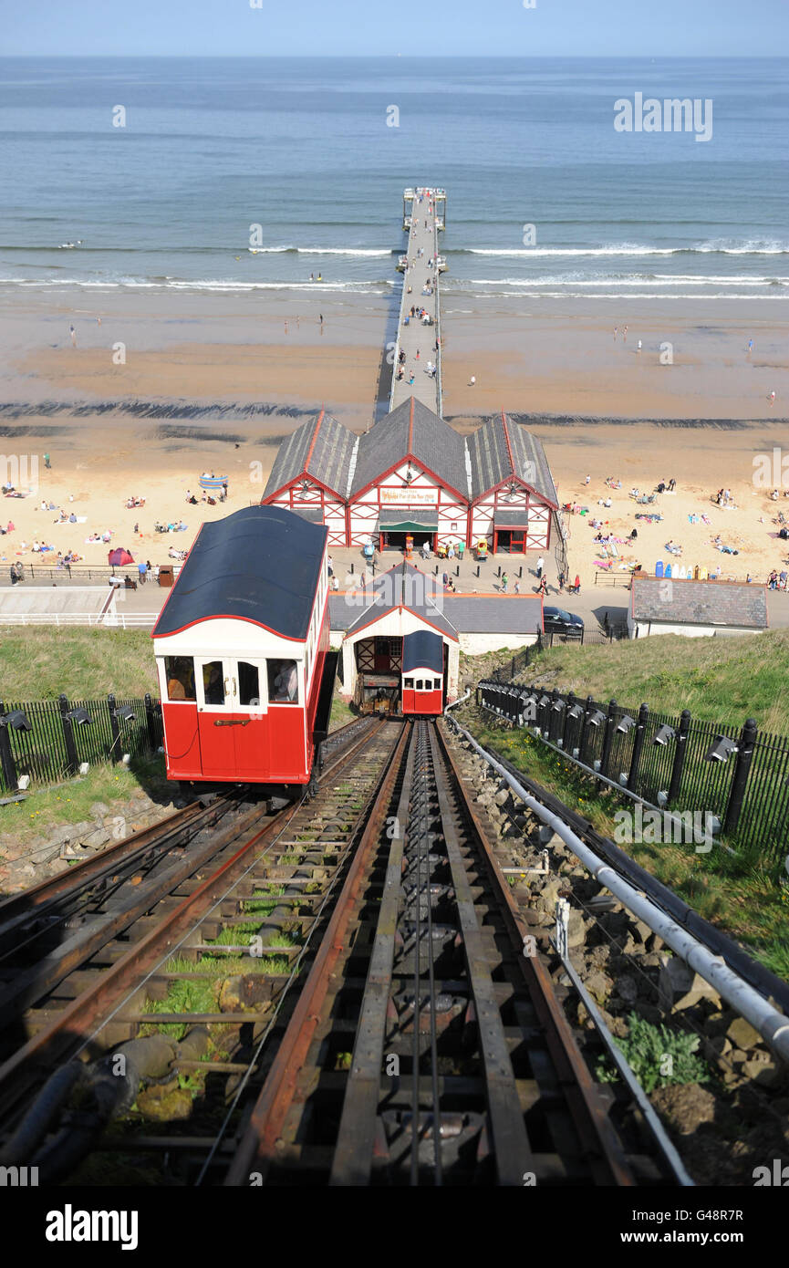 Cliff lift at Saltburn-by-the-Sea Stock Photo - Alamy