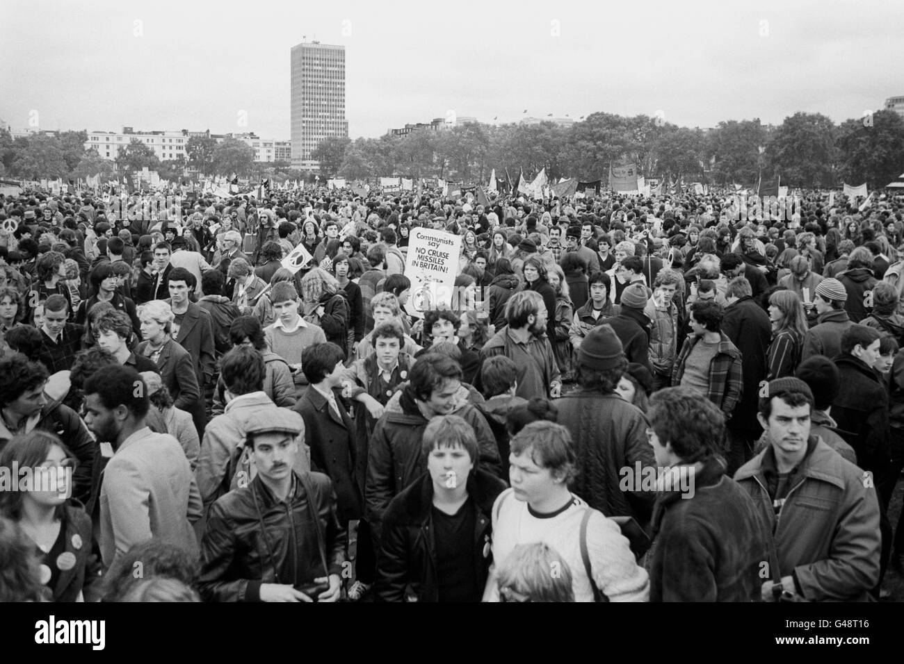 A predominantly youthful crowd of demonstrators of the Campaign for ...