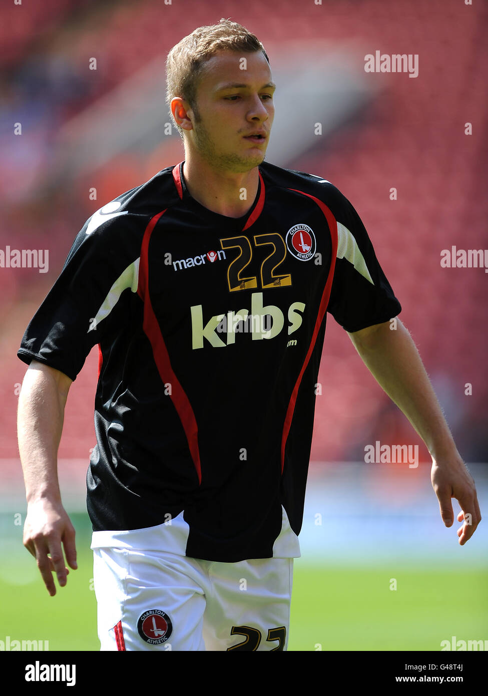Charlton Athletic's Dean Parrett during the pre-match warm up Stock ...