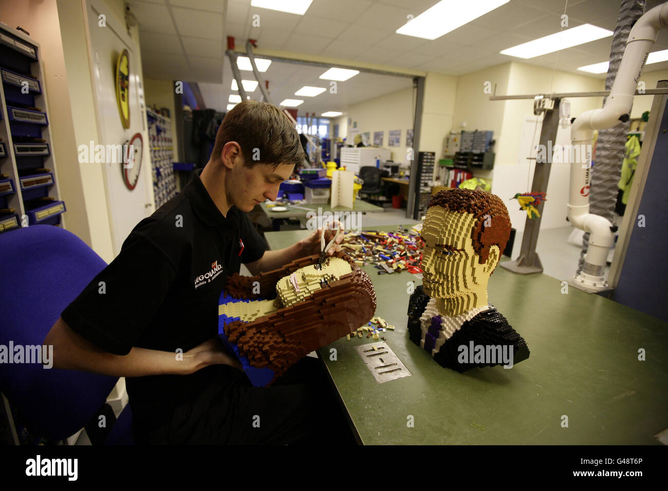LEGOLAND Windsor model maker Justin Ramsden puts the finishing touches ...