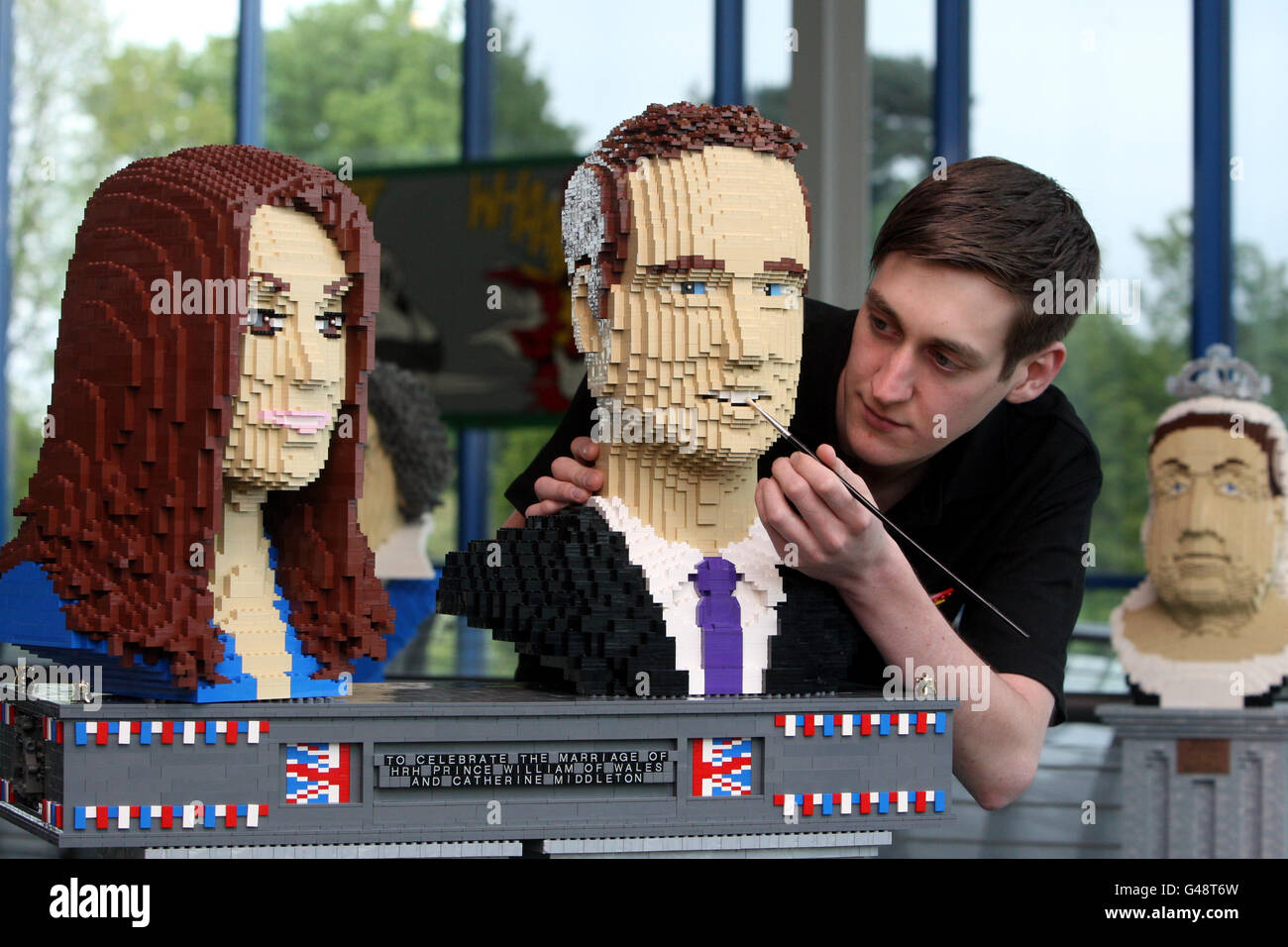 LEGOLAND Windsor model maker Justin Ramsden puts the finishing touches ...