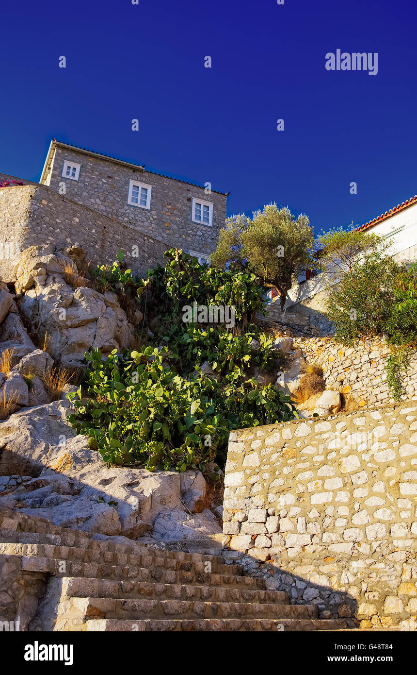 Architecture in Hydra island, Greece Stock Photo - Alamy