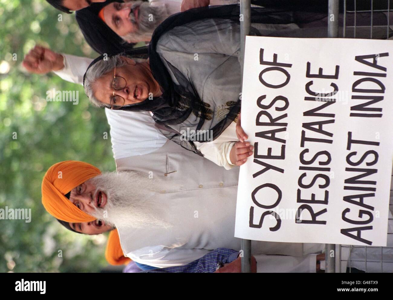 Members of the Federation of Sikh Organisaions UK attend a ...