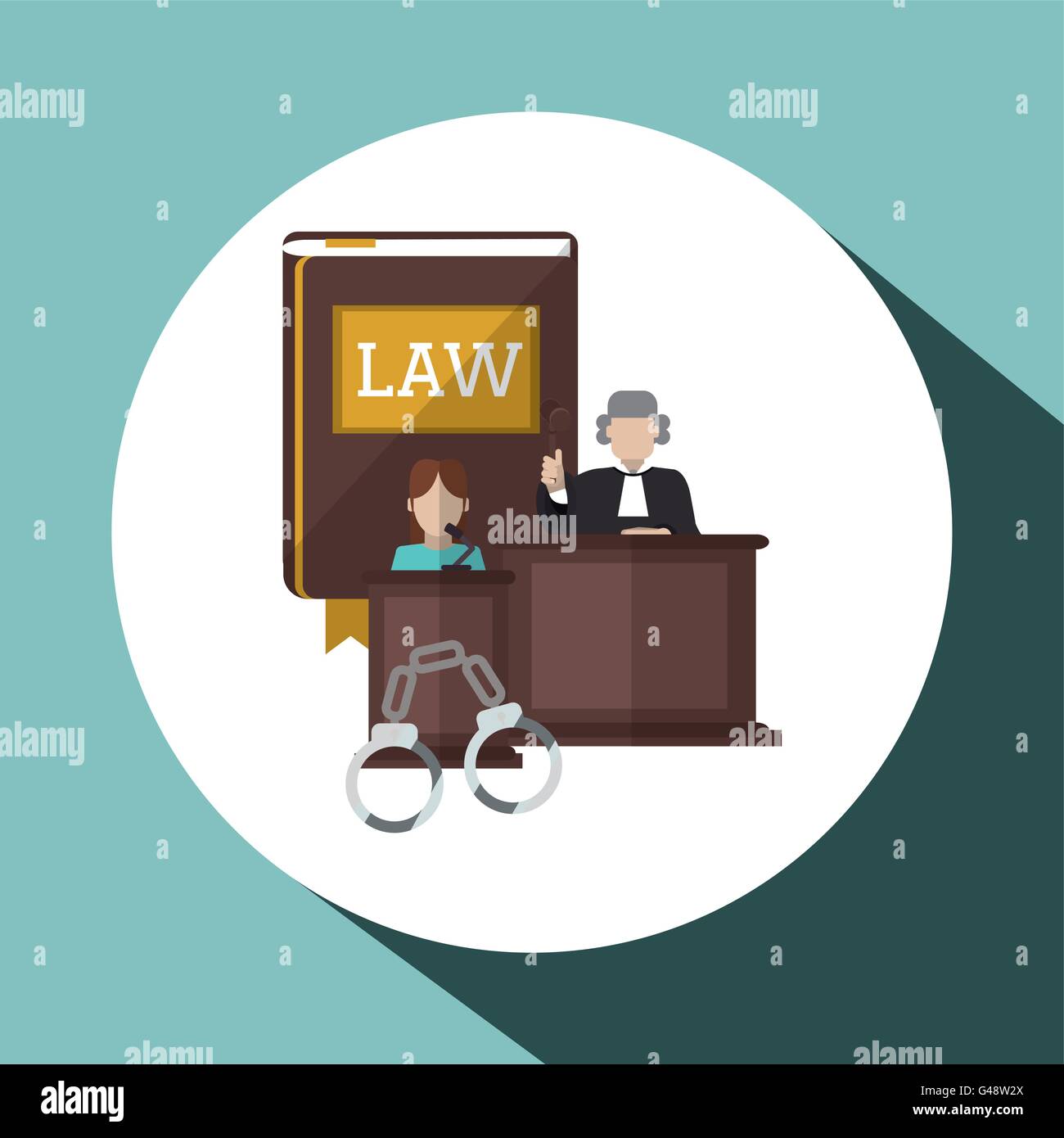 Law design. Justice icon. Flat illustration, vector graphic Stock ...