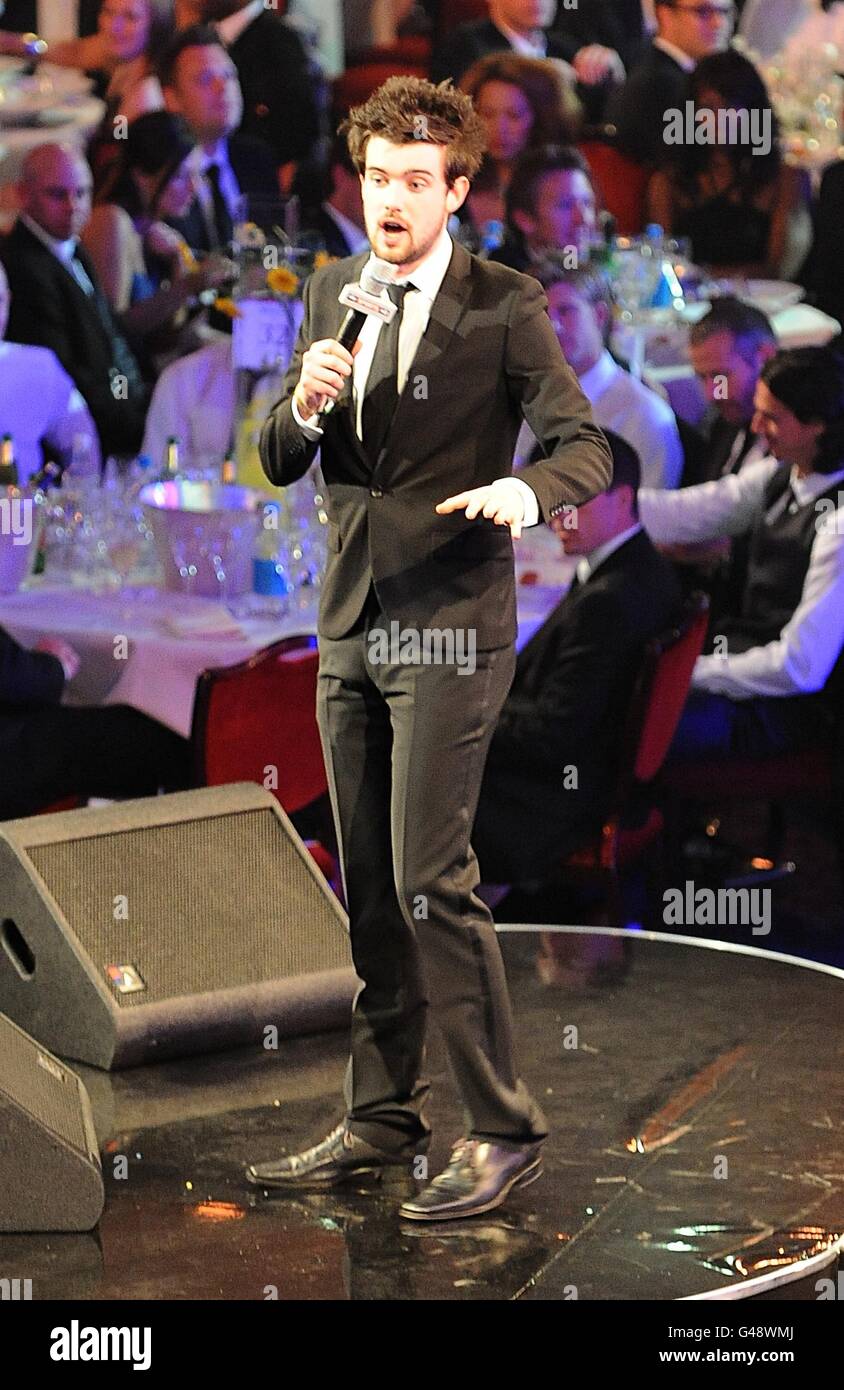 Comedian Jack Whitehall entertains the guests at the PFA Player of the ...