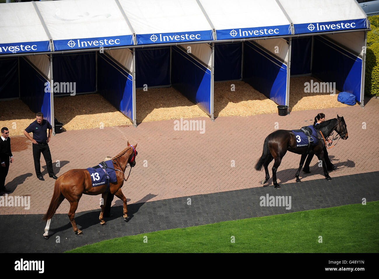General view of the derby stables at epsom downs racecourse hi-res ...