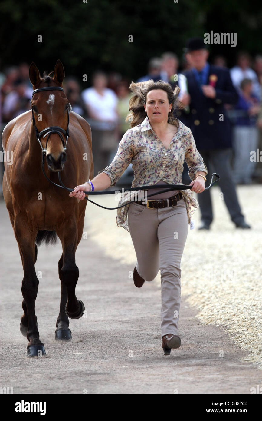 Pippa Funnell with Mirage D'elle during the Horse Inspections on day ...