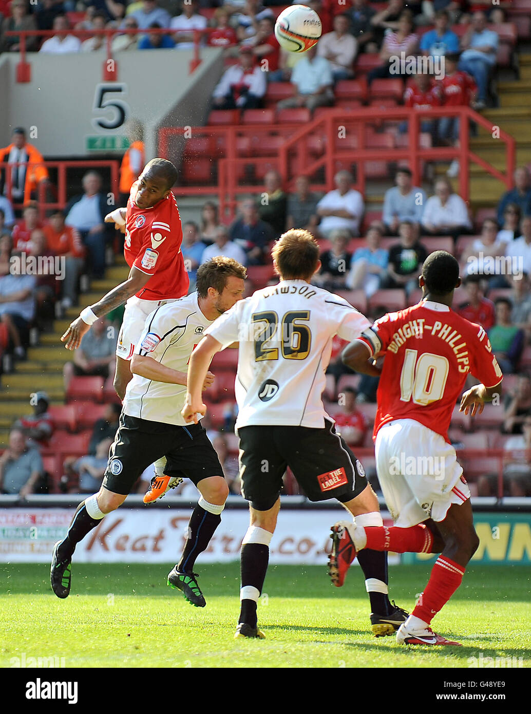 Football header hi-res stock photography and images - Alamy