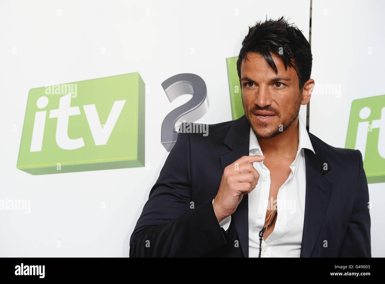 Peter Andre attends a photocall at the Soho Hotel, London, to promote ...