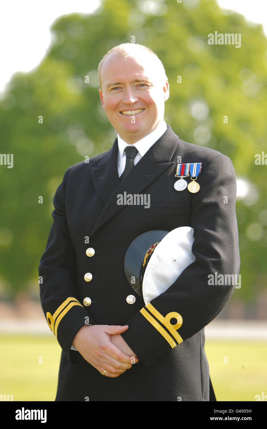 Lieutenant Jason Hannigan during rehearsals by the Royal Navy for the ...