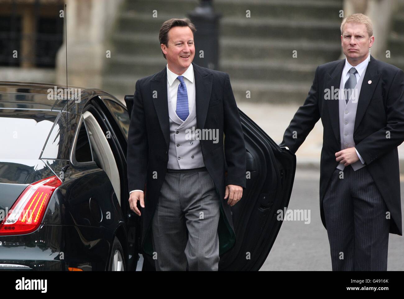 Prime Minister David Cameron arriving at Westminster Abbey ahead of the ...