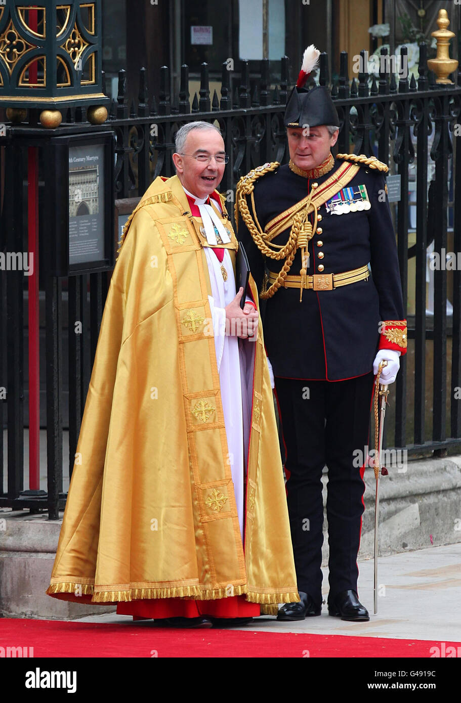The Dean of Westminster, The Very Reverend Dr John Hall (left) at ...