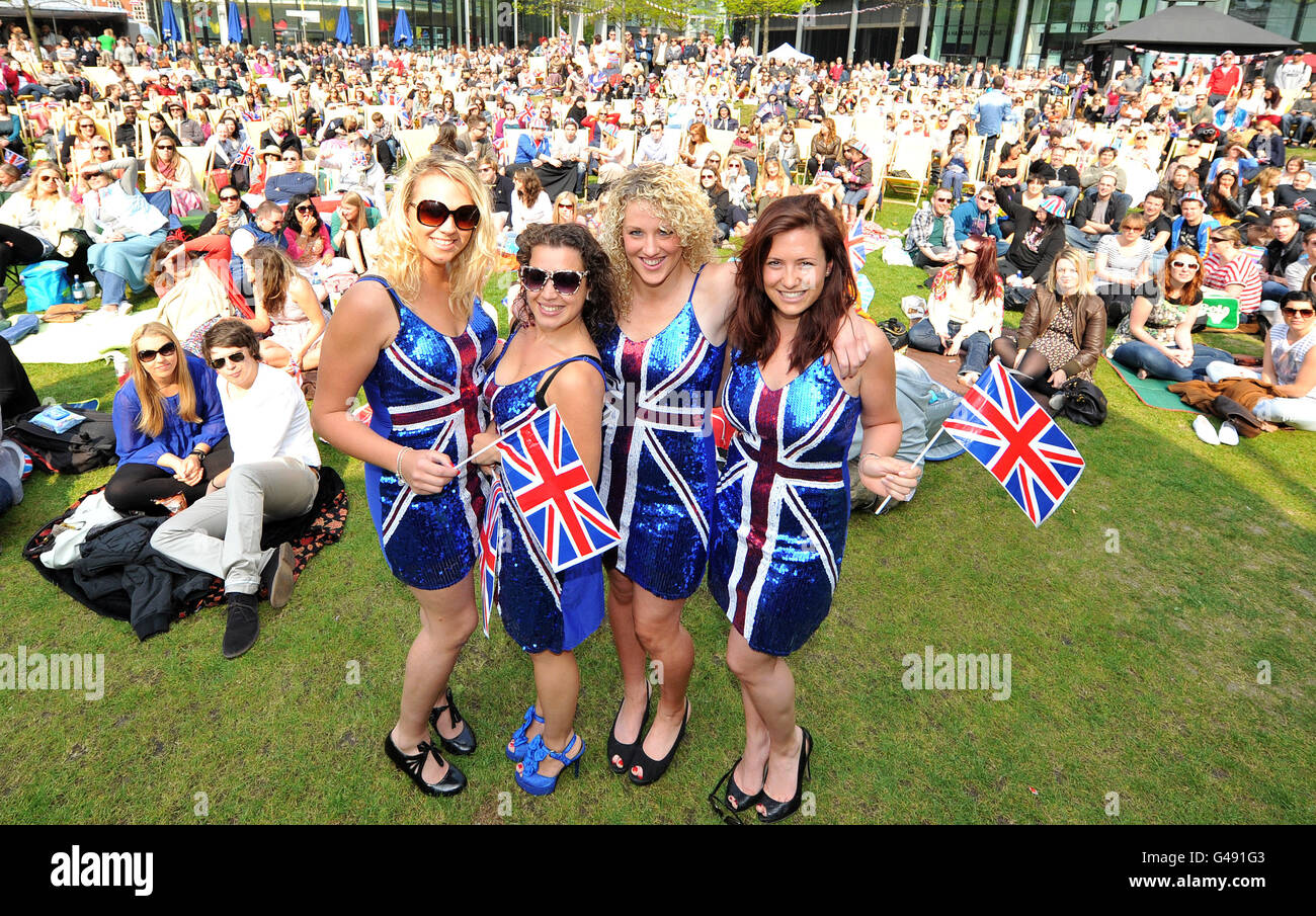 (left to right) Scarlett Smith, Ellie Davies, Chloe Kerr and Lara ...