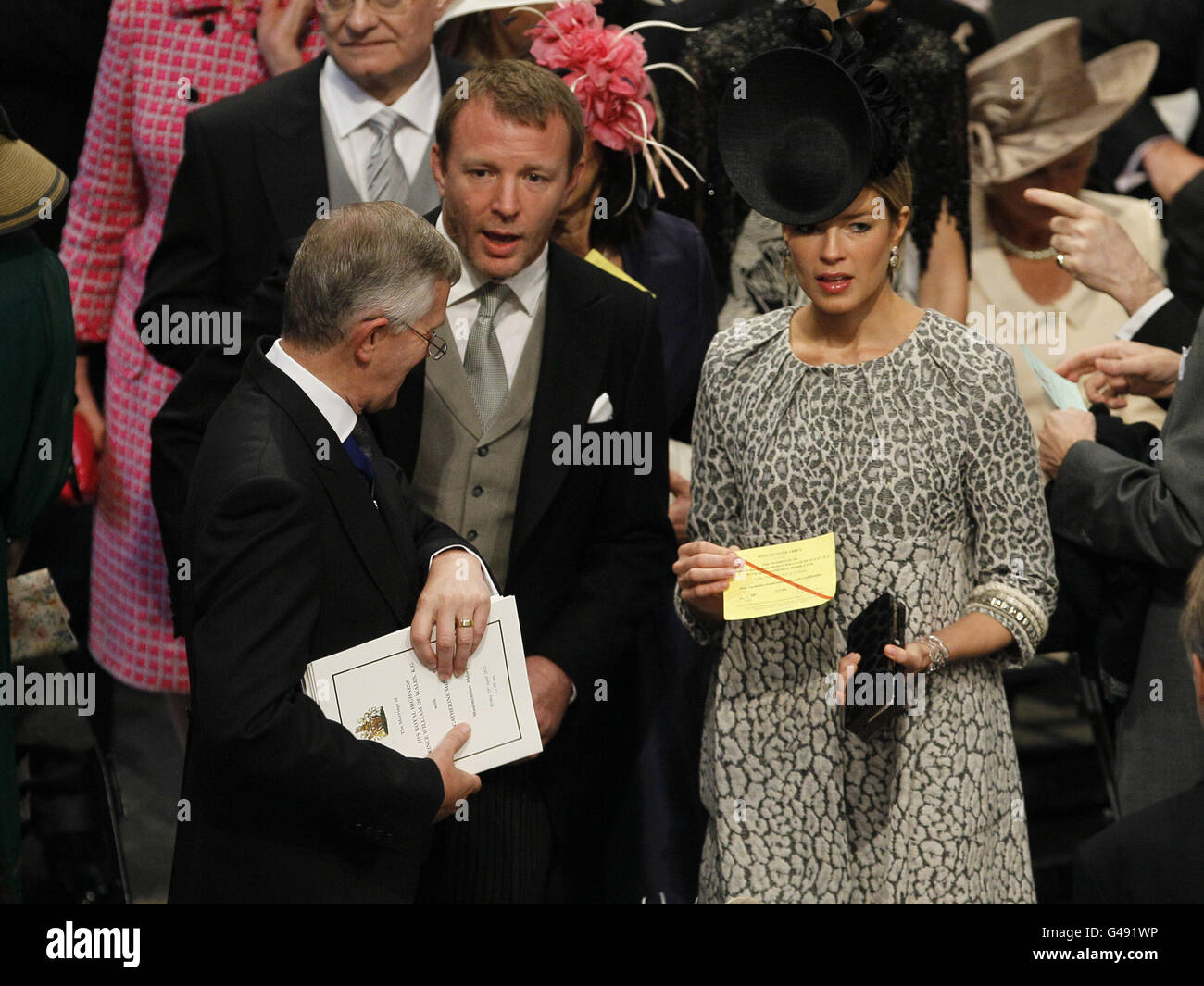 British film director Guy Ritchie (centre), and Isabella Anstruther ...