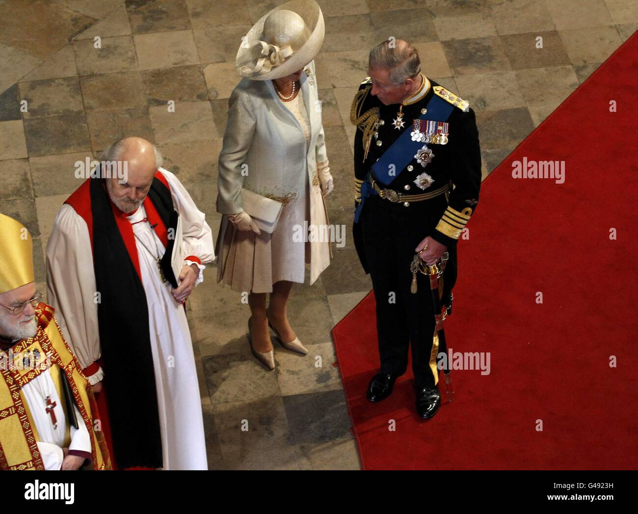 Prince Charles (right), his wife Camilla (second right), Archbishop of ...