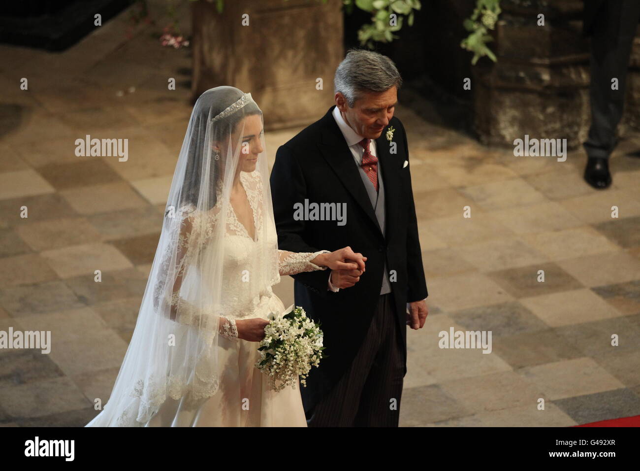 Kate Middleton and her father Michael Middleton arrive at Westminster ...