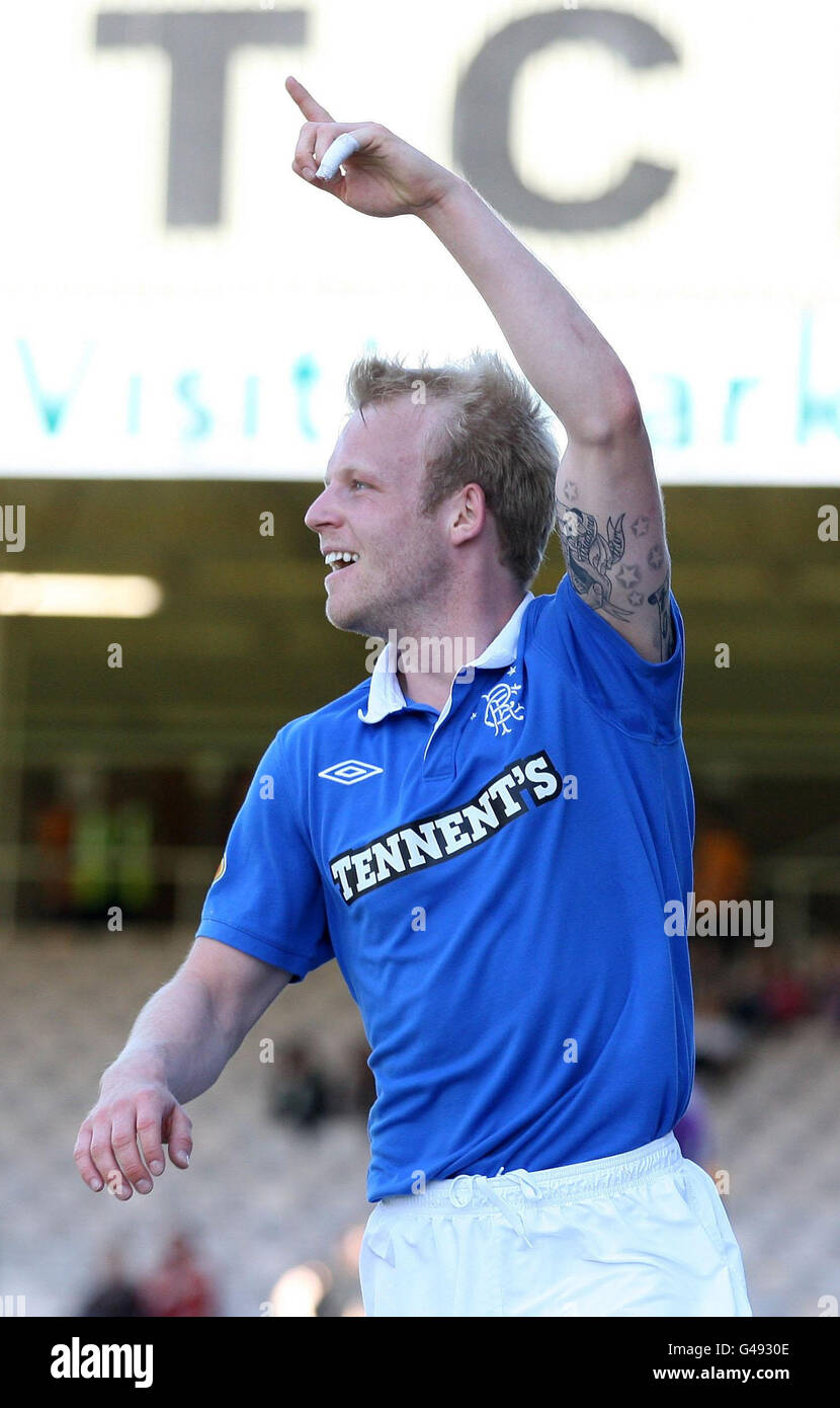 Rangers' Steven Naismith celebrates the fifth goal during the ...