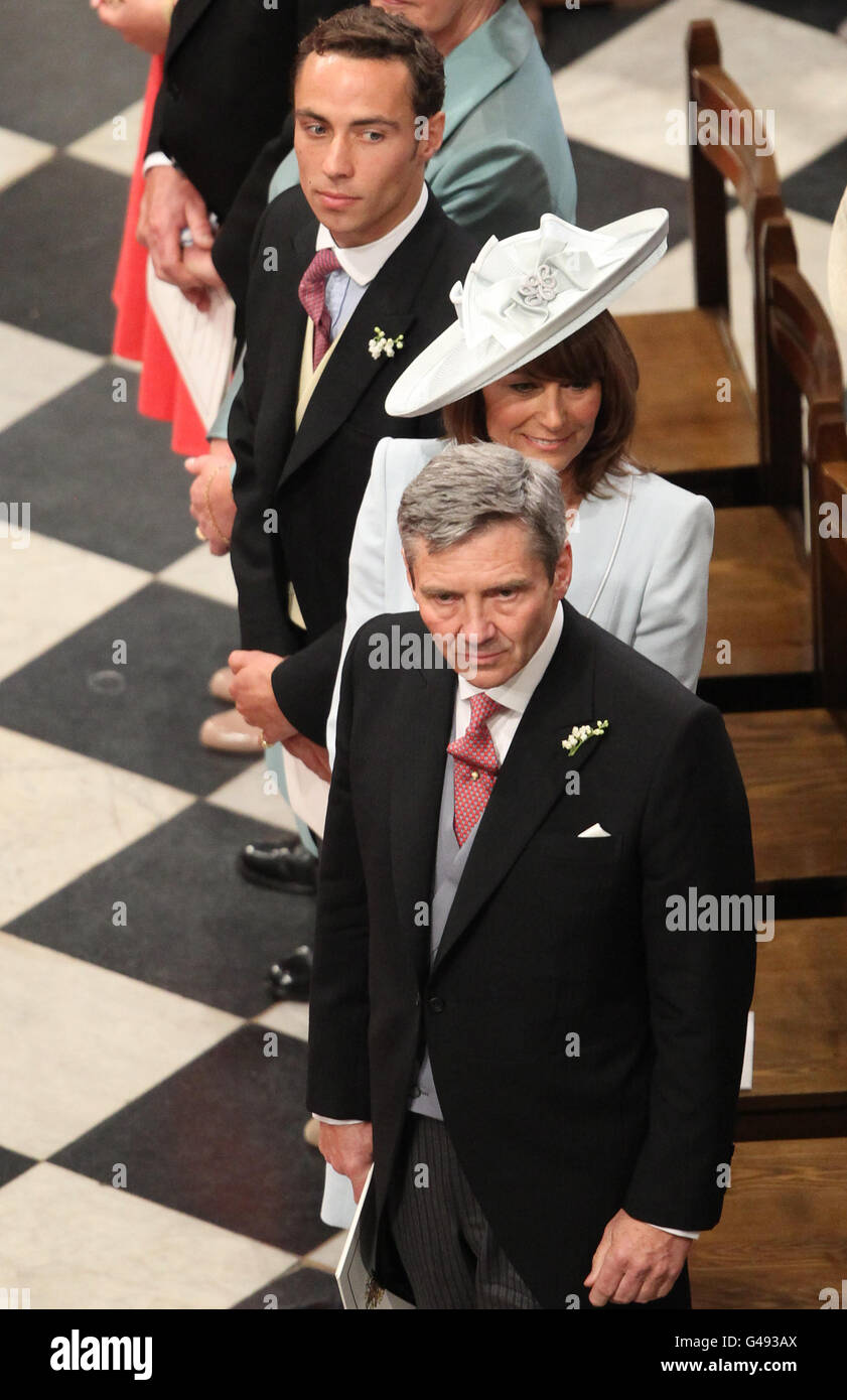 The Middleton family, including Kate's father Michael (front), mother ...