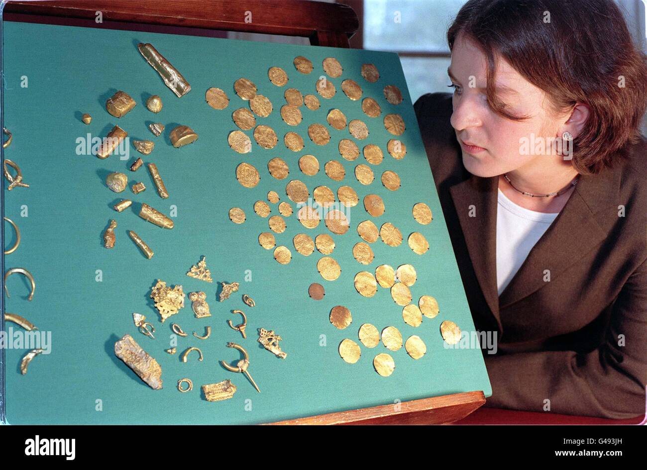 Gold coins displayed in museum hi-res stock photography and images - Alamy