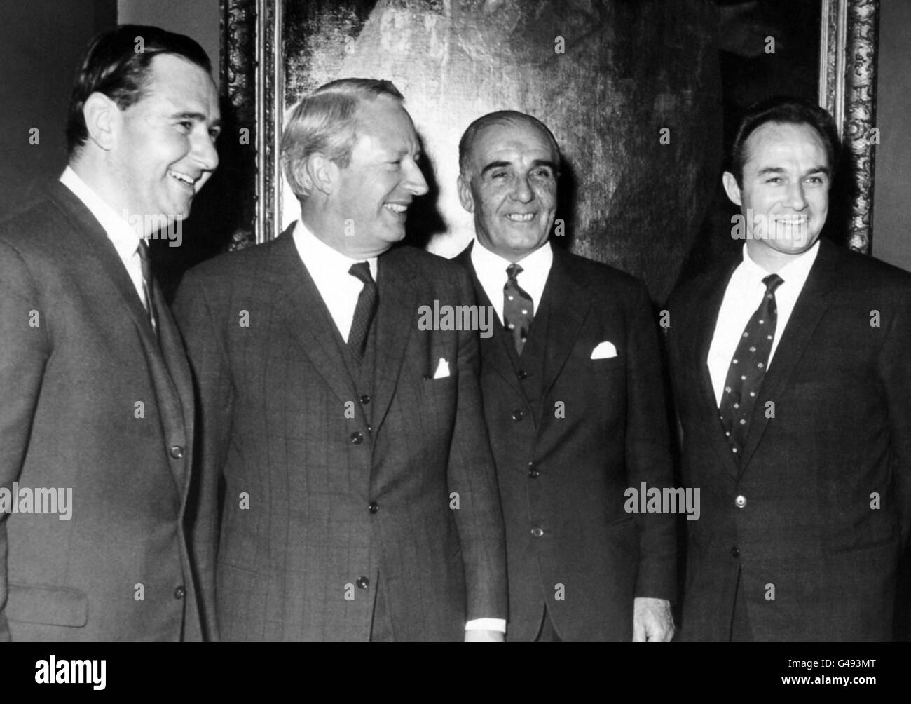 Leader of the Opposition, Edward Heath, second left, with Kent ...
