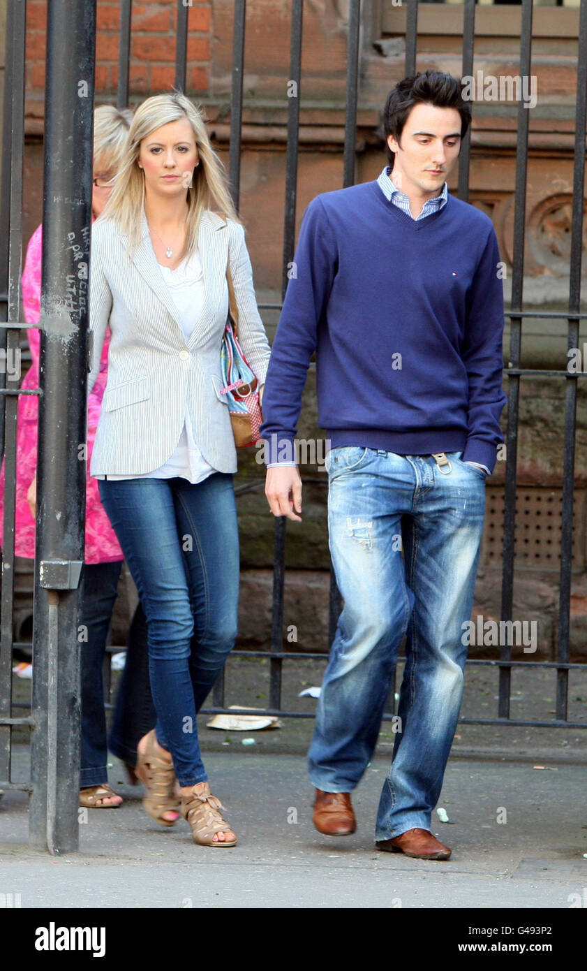 Hazel Stewart's daughter Lisa and son Andrew, leave Belfast Coroners ...