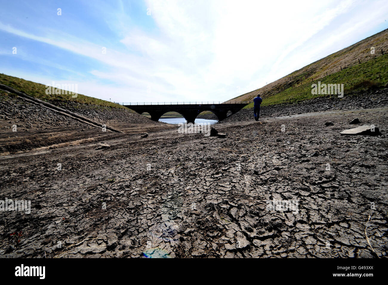 Low reservoir levels Stock Photo - Alamy