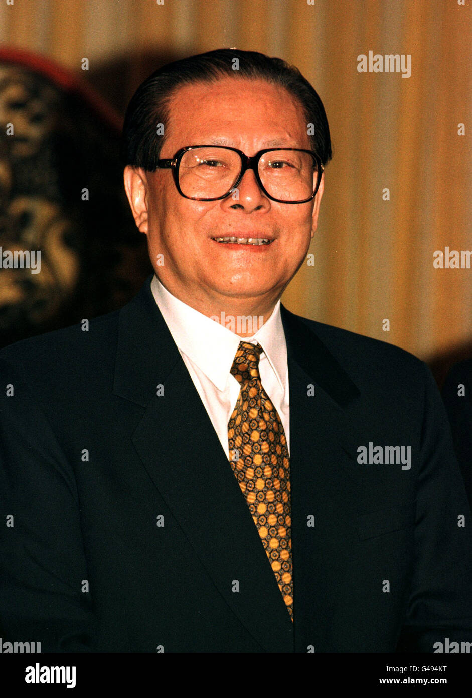 Jiang Zemin, president of China, during the handover ceremony of Hong ...